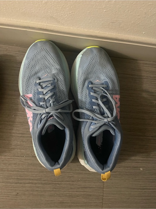 Hoka | Shoes | Hoka Womens Gray Athletic Running Shoes With Pink Logo ...